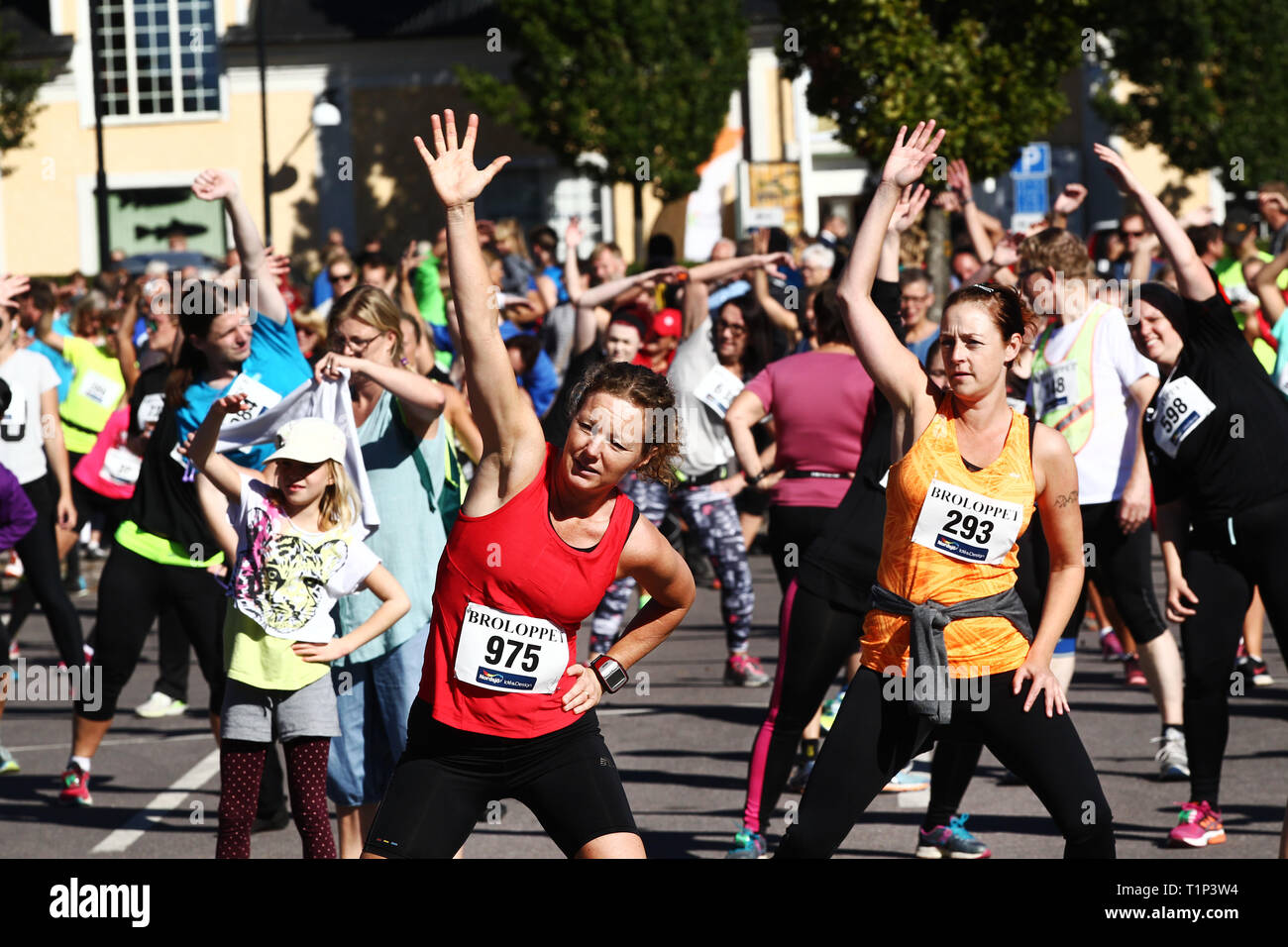 Many participants in an exercise race Stock Photo - Alamy