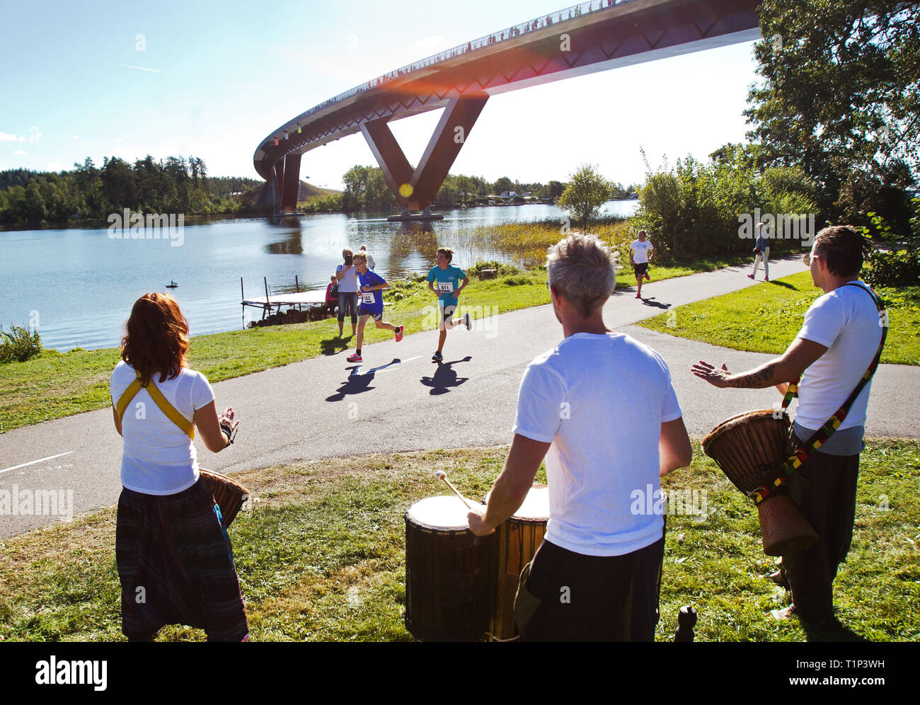 Many participants in an exercise race Stock Photo - Alamy