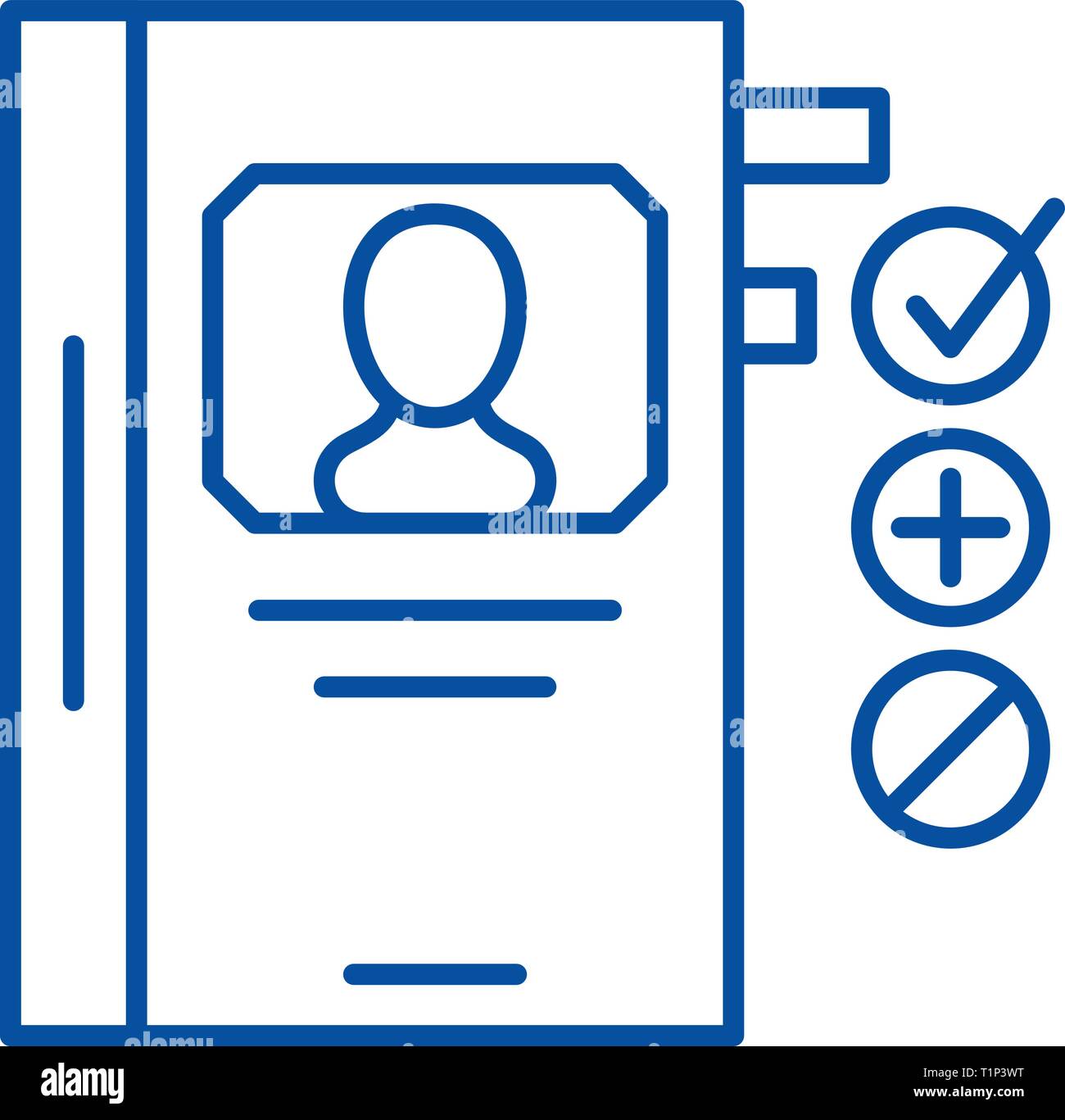 Human resource development line icon concept. Human resource ...