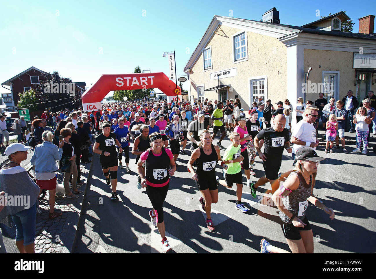 Many participants in an exercise race Stock Photo - Alamy
