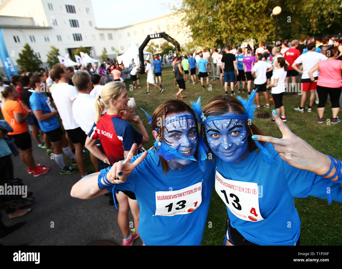 Many participants in an exercise race Stock Photo - Alamy