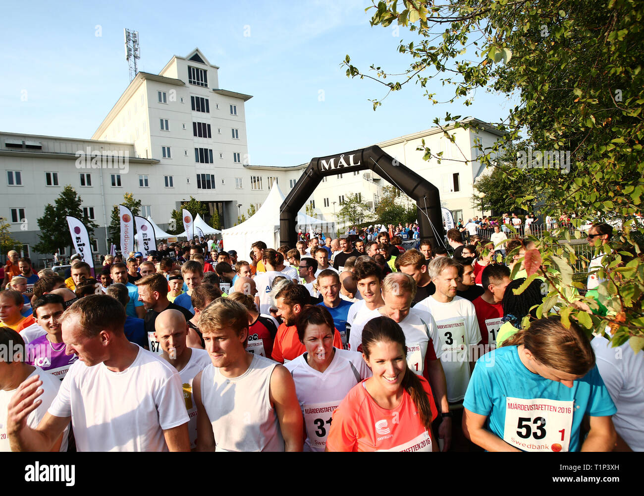 Many participants in an exercise race Stock Photo - Alamy