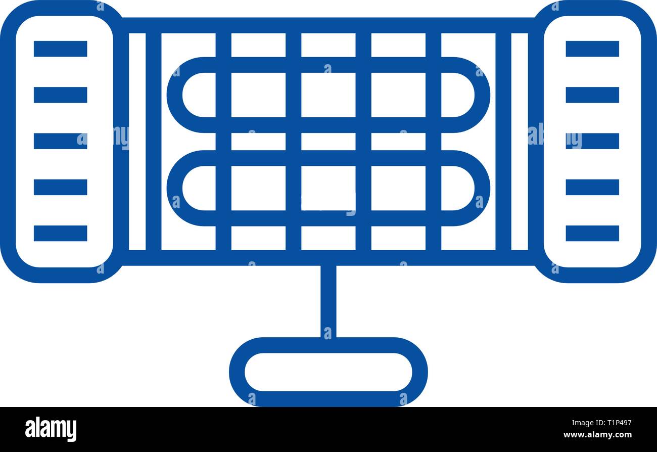 Infrared heater line icon concept. Infrared heater flat vector symbol ...