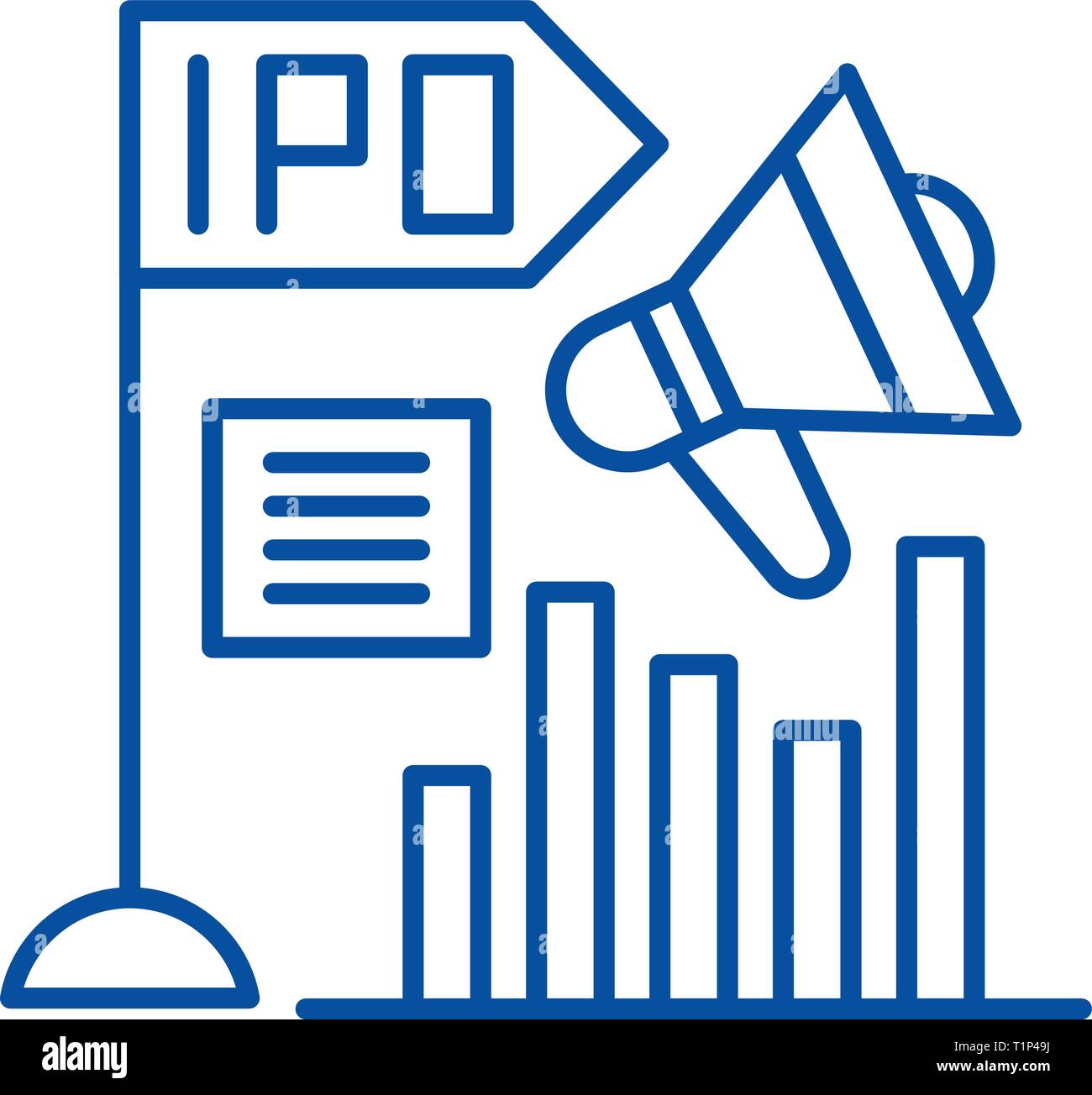 Initial public offering line icon concept. Initial public offering flat ... Initial public offering line icon concept. Initial public offering flat ...
