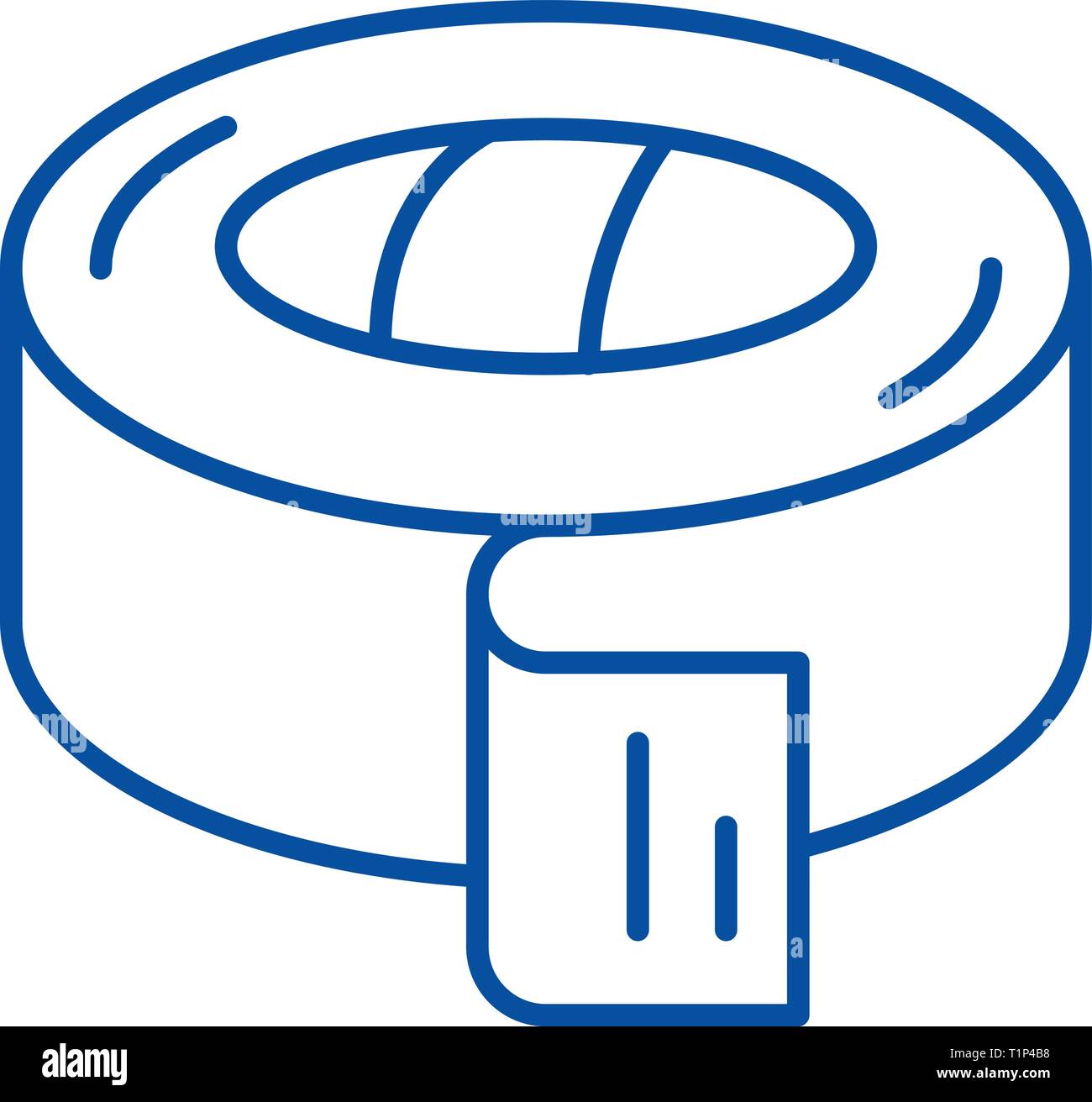Insulating tape line icon concept. Insulating tape flat vector symbol ...