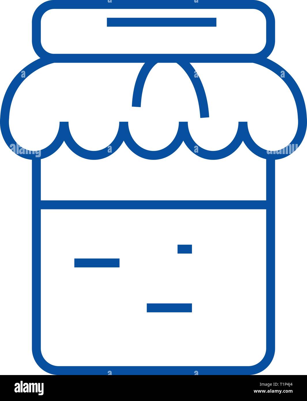 Jam line icon concept. Jam flat vector symbol, sign, outline ...