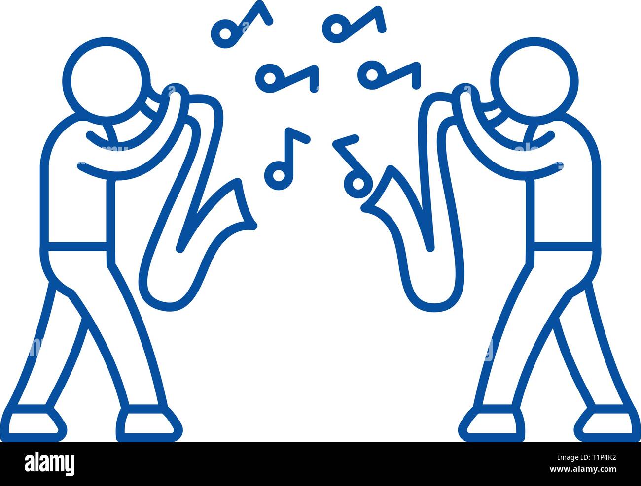 Jazz Line Icon Concept Jazz Flat Vector Symbol Sign Outline Illustration Stock Vector Image