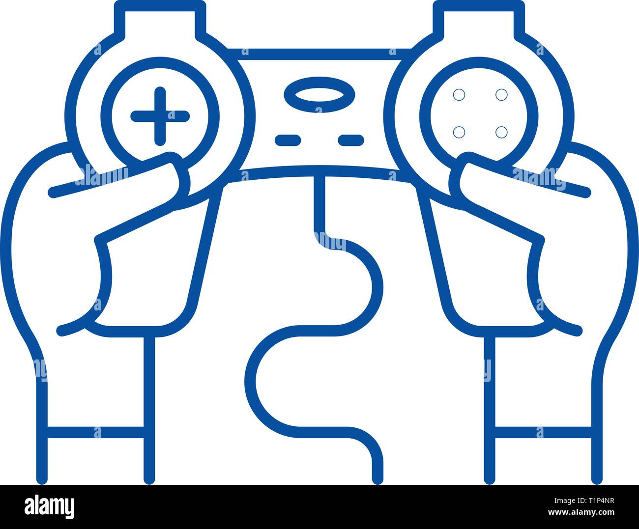 Joystick control line icon concept. Joystick control flat vector symbol ...