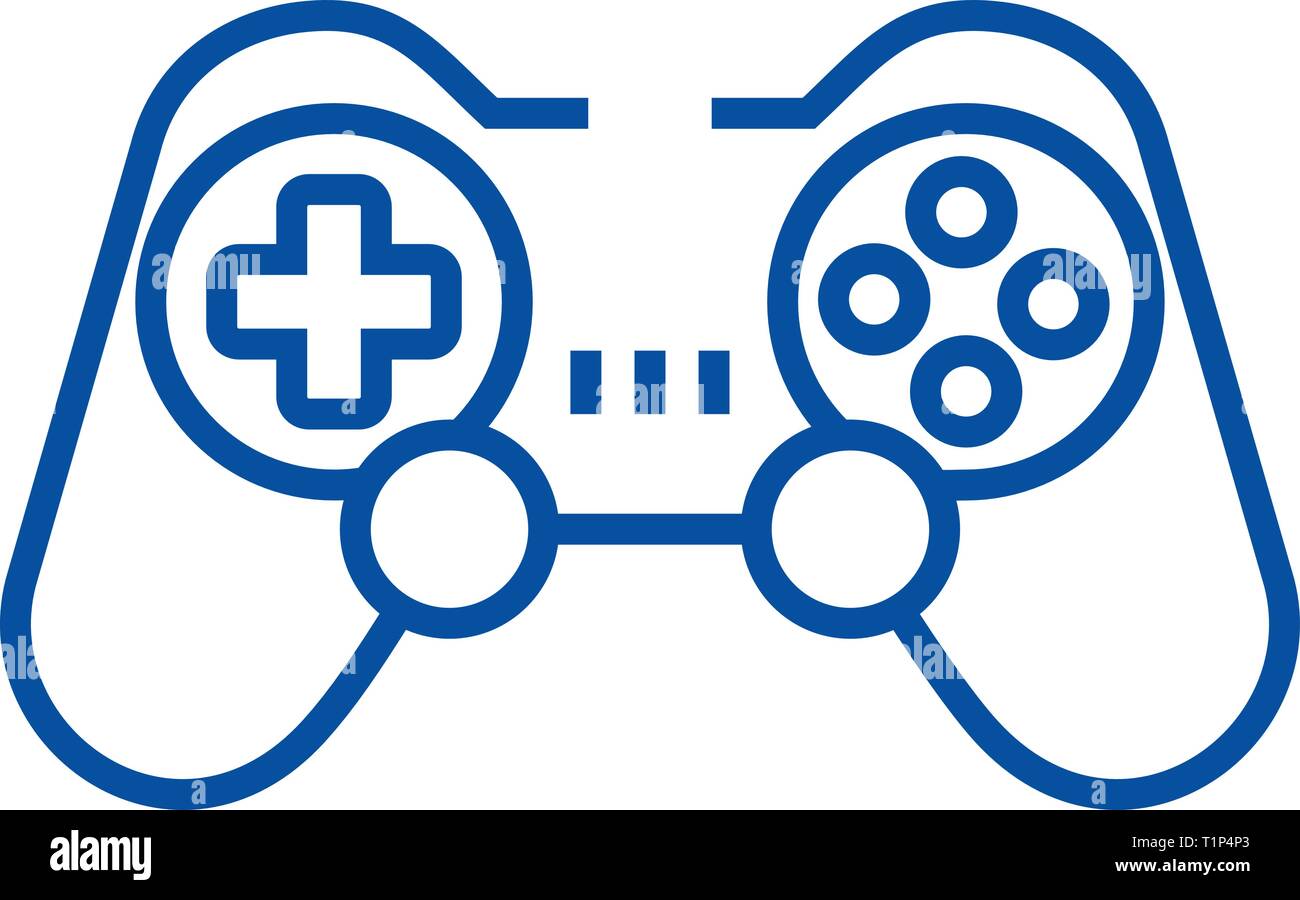Joystick,gamepad line icon concept. Joystick,gamepad flat vector symbol ... Joystick,gamepad line icon concept. Joystick,gamepad flat vector symbol ...