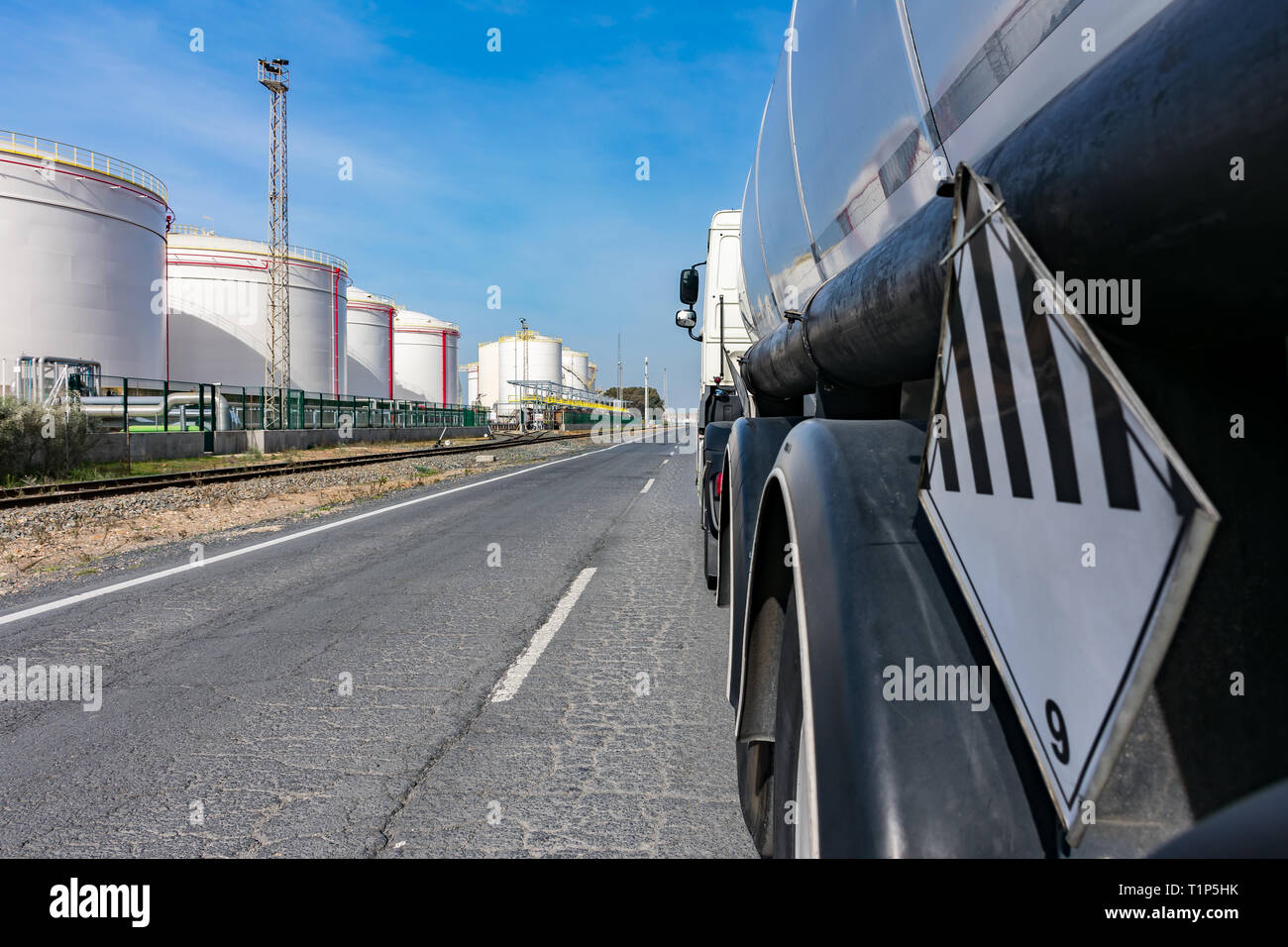 Fuel tanker truck Stock Photo - Alamy