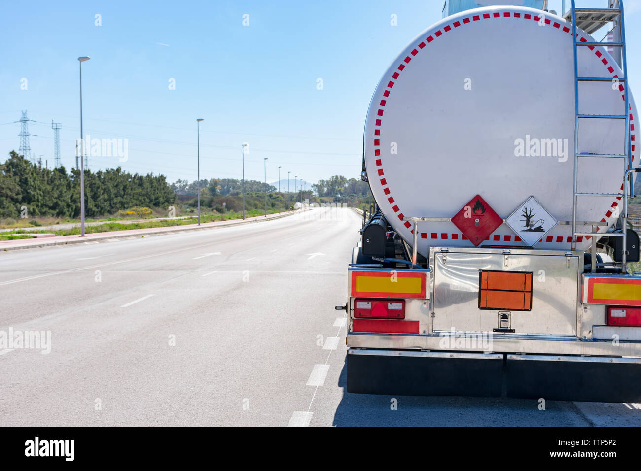 Fuel tanker truck Stock Photo - Alamy