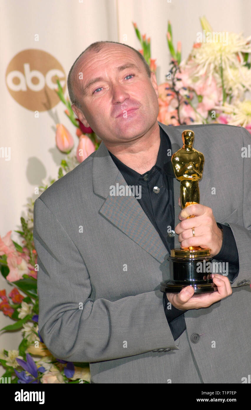 LOS ANGELES, CA. March 26, 2000: Pop star Phil Collins at the 72nd ...