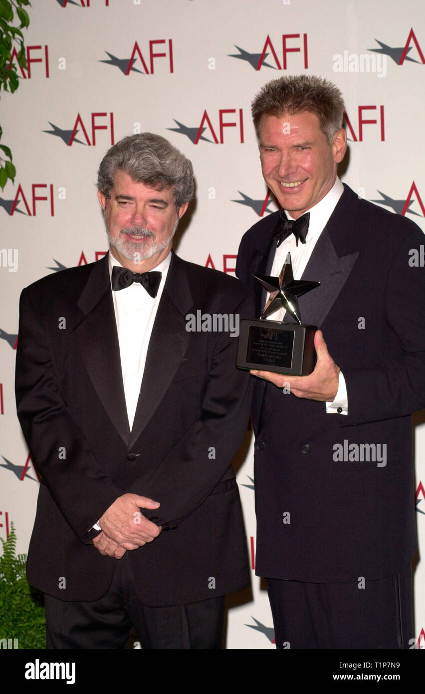 LOS ANGELES, CA. February 17, 2000: Actor Harrison Ford (left ...
