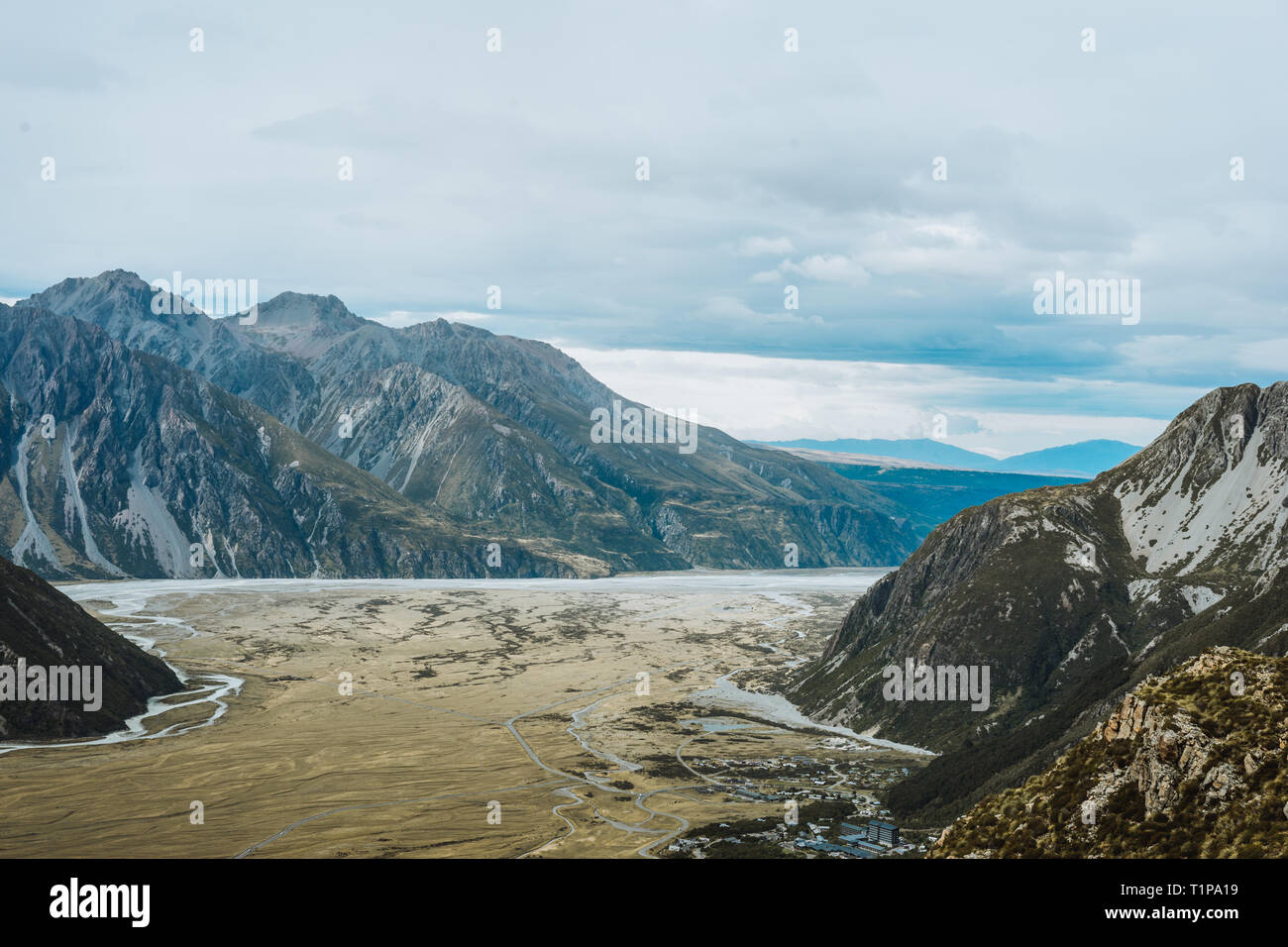 Mount Cook glacier Stock Photo - Alamy