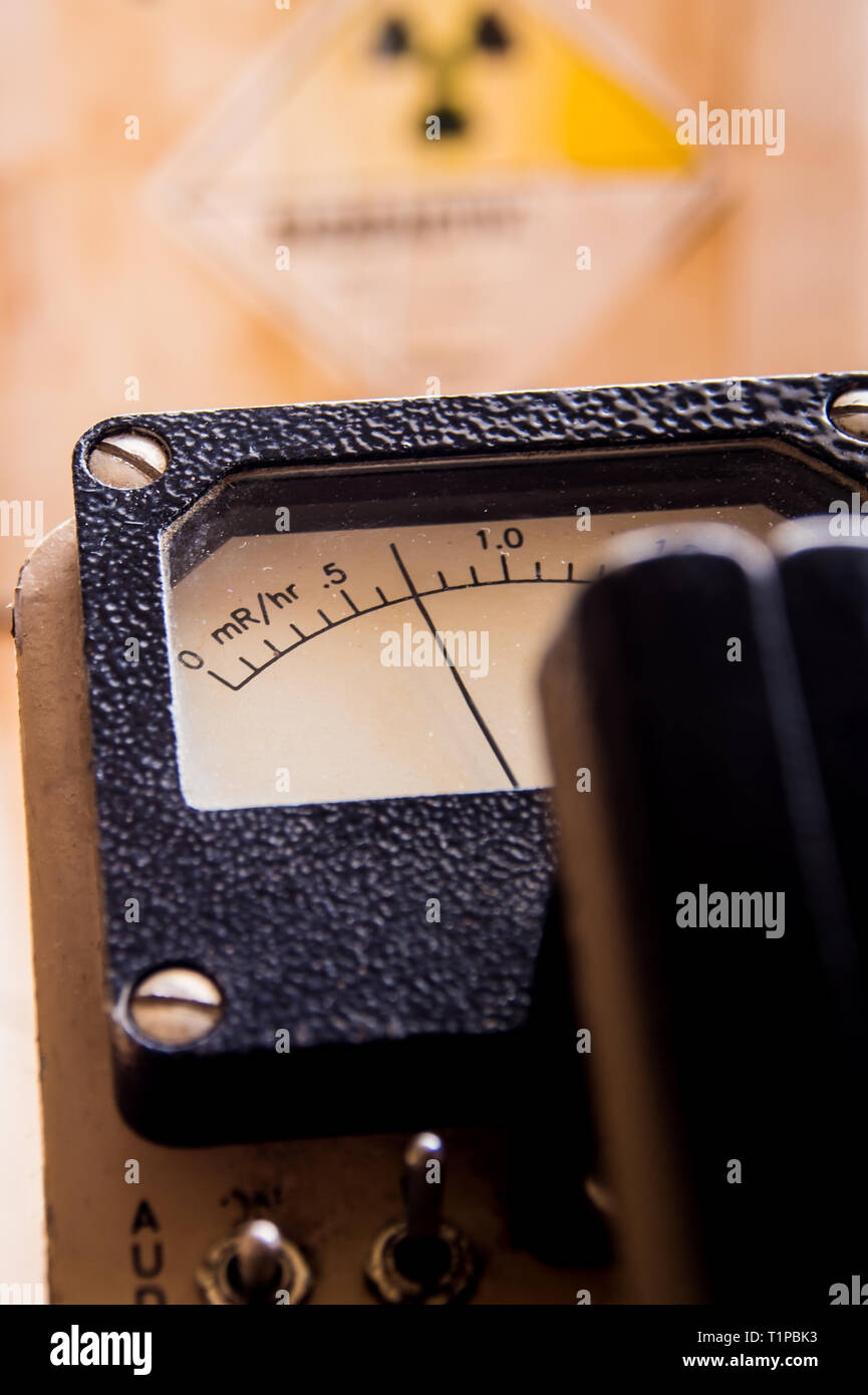 Radiation measurement with radiation survey meter Stock Photo - Alamy