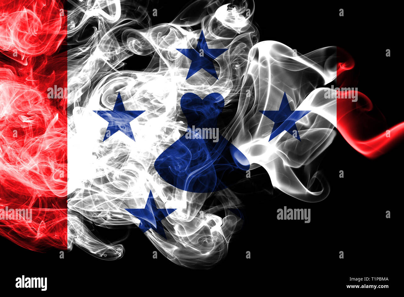 Austral Islands smoke flag, islands in French Polynesia Stock Photo - Alamy
