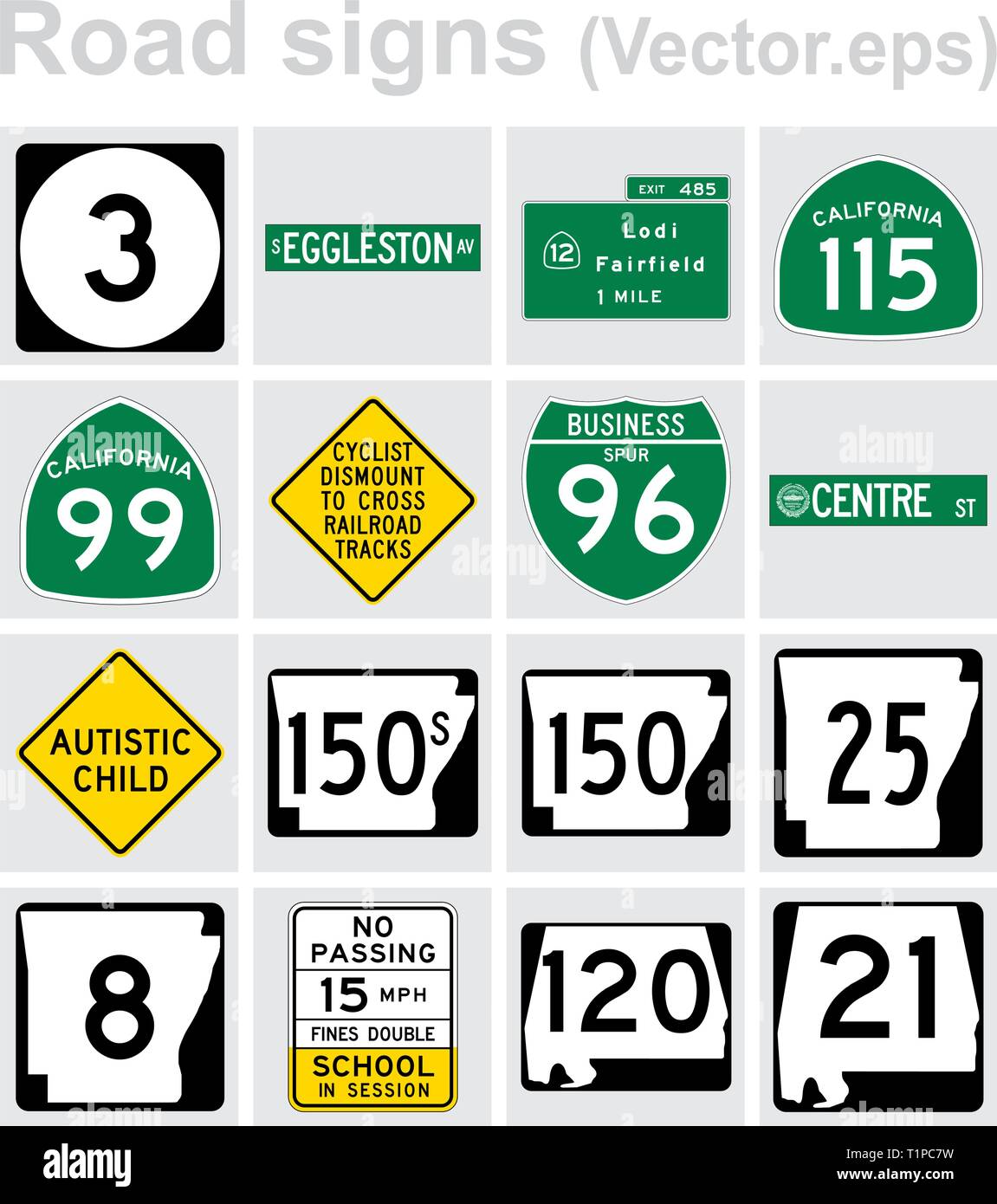 Truck stop sign usa Stock Vector Images - Alamy