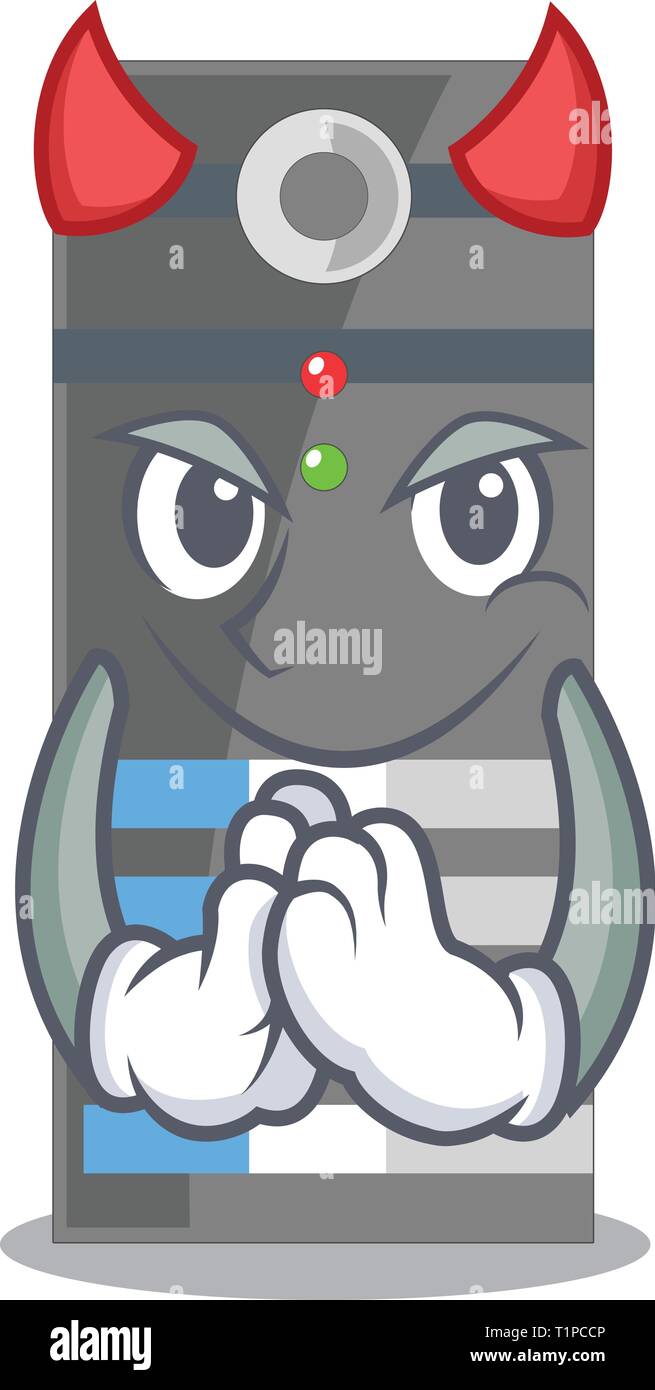 Devil server data in the cartoon shape vector ilustration Stock Vector ...