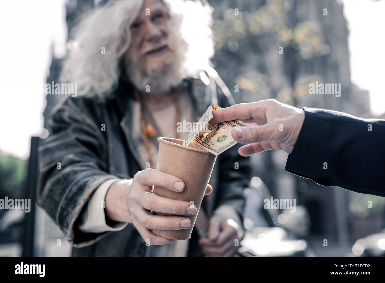 Hairy homeless man hi-res stock photography and images - Alamy