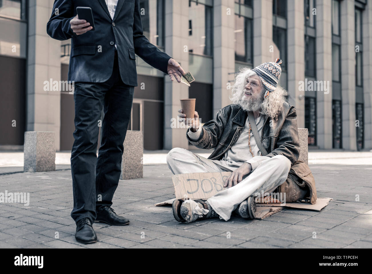 Hairy homeless man hi-res stock photography and images - Alamy