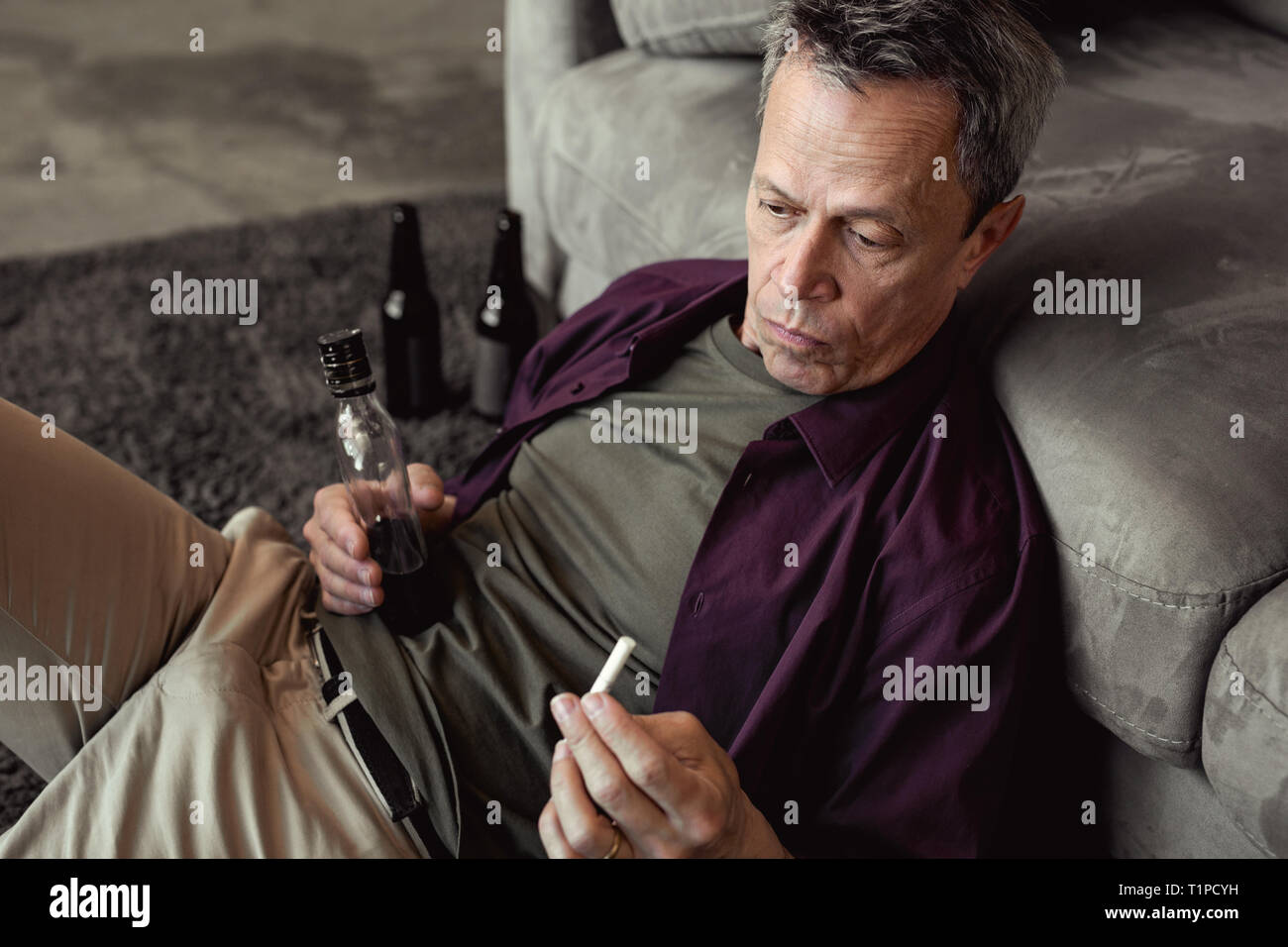 Sober man and drunk man hi-res stock photography and images - Alamy