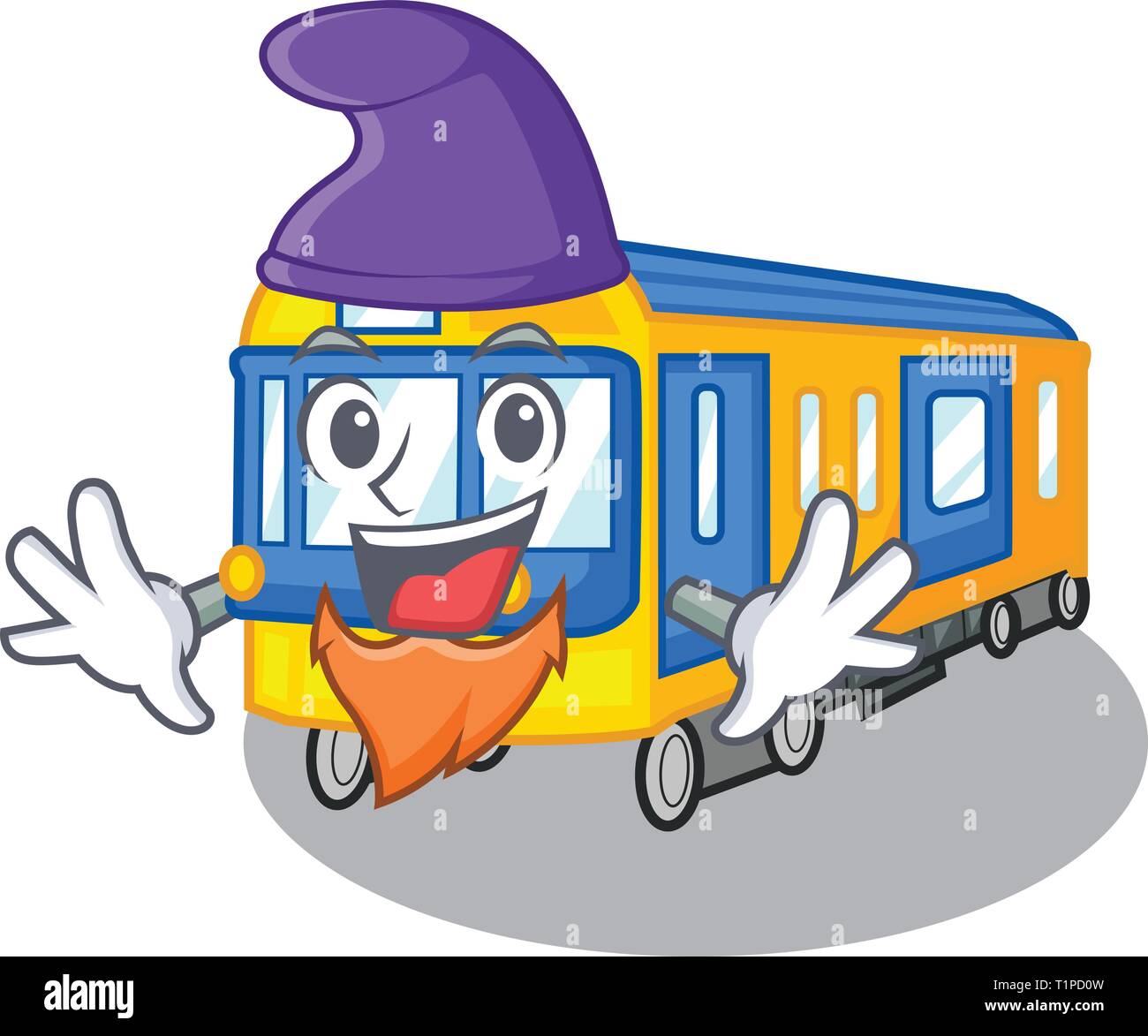 Elf subway train in the shape characters vector illustration Stock ...