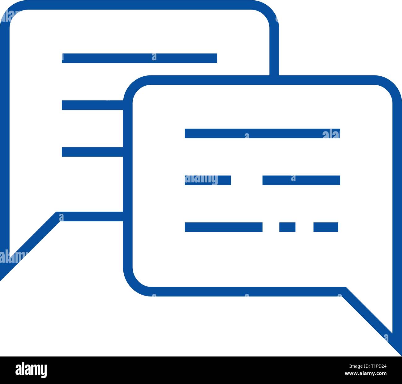 Chattingmessages Line Icon Concept Chattingmessages Flat Vector Symbol Sign Outline