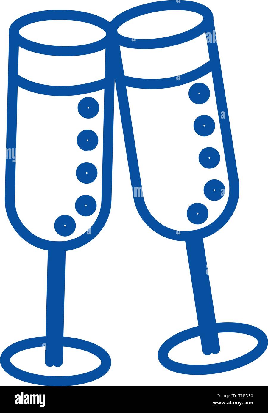 Cheers,wine glasses line icon concept. Cheers,wine glasses flat vector ...