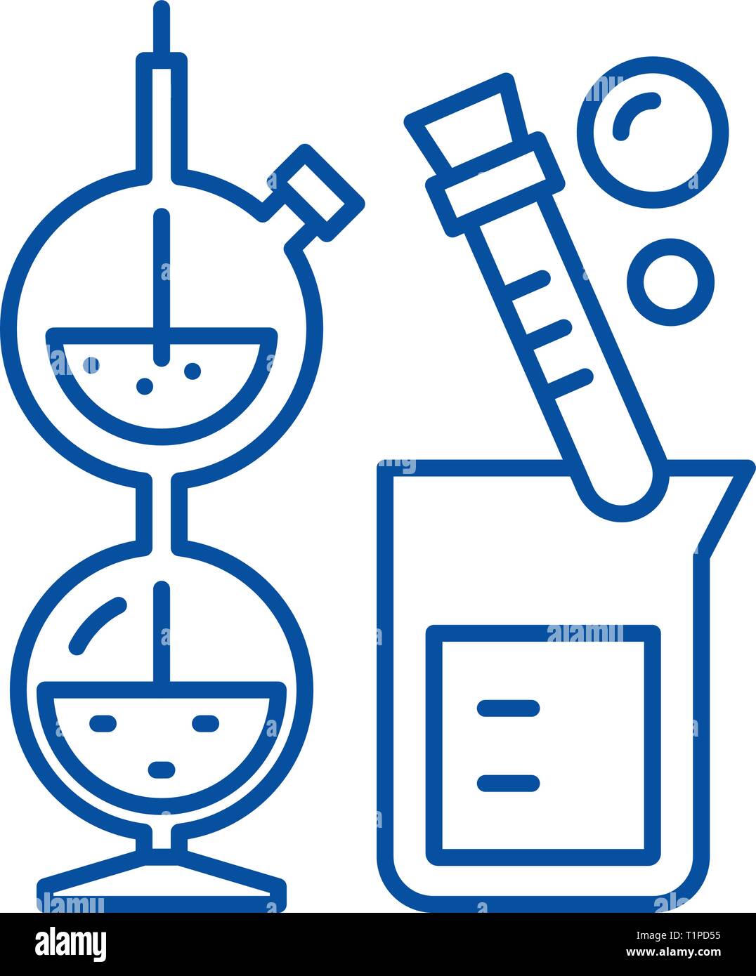 Chemistry line icon concept. Chemistry flat vector symbol, sign ...