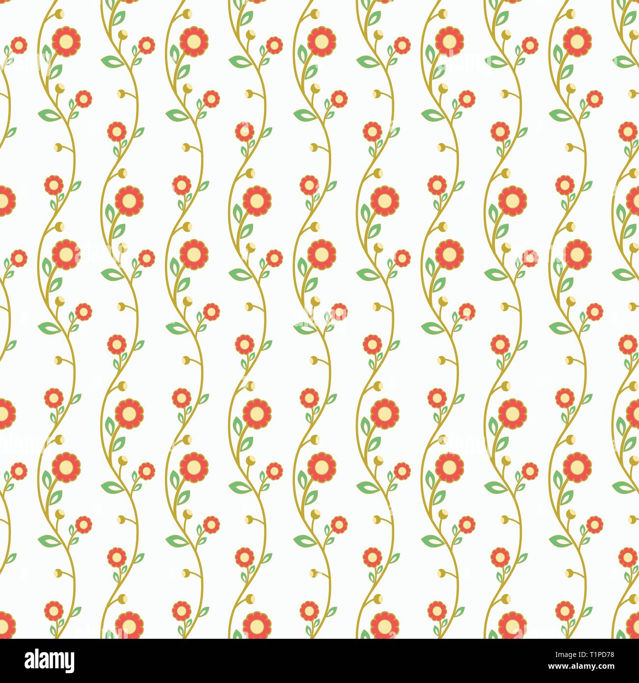 Floral Fine Seamless Vector Pattern Stock Vector Image & Art - Alamy