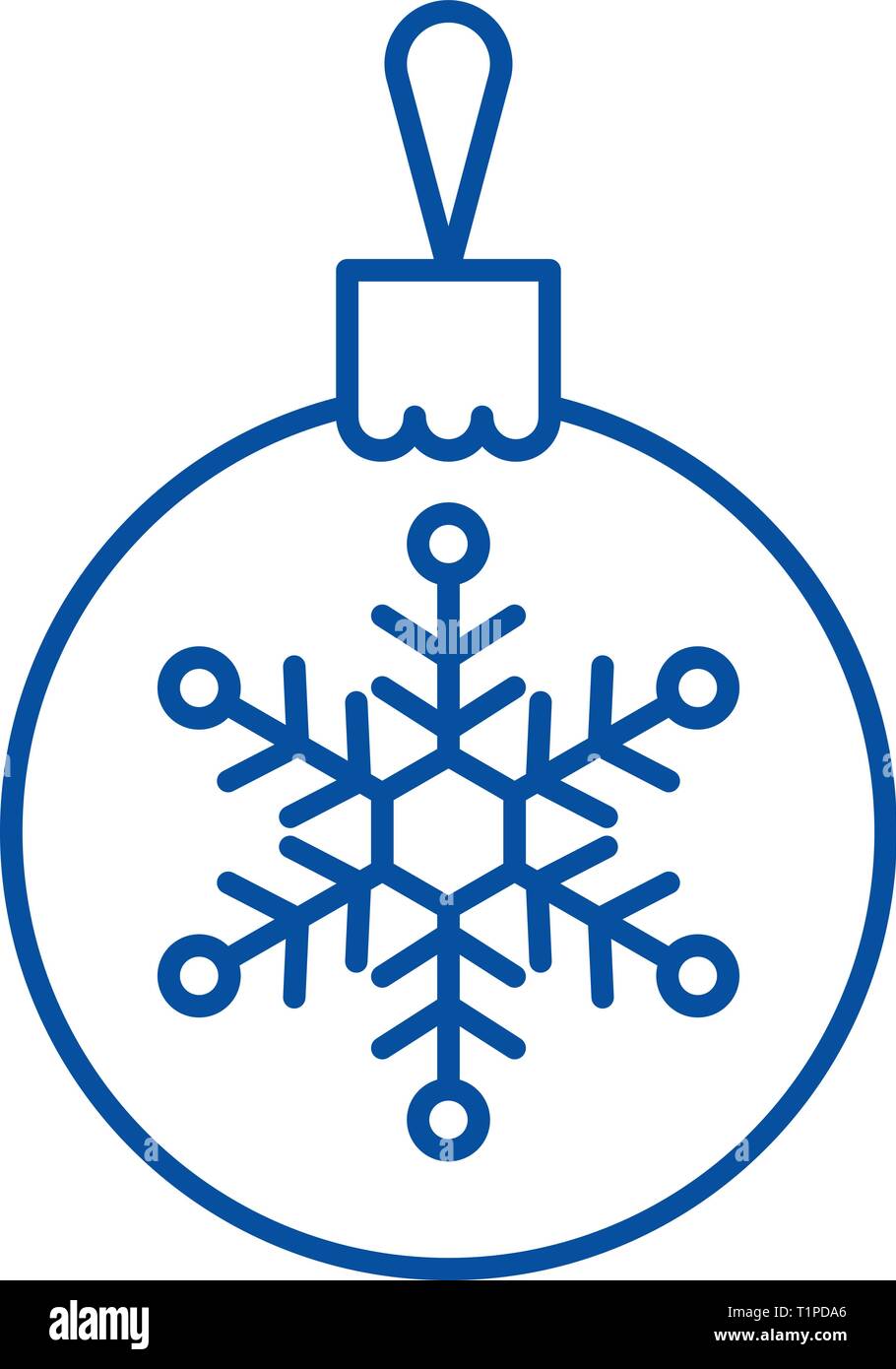 Christmas decoration ball line icon concept. Christmas decoration ball ...