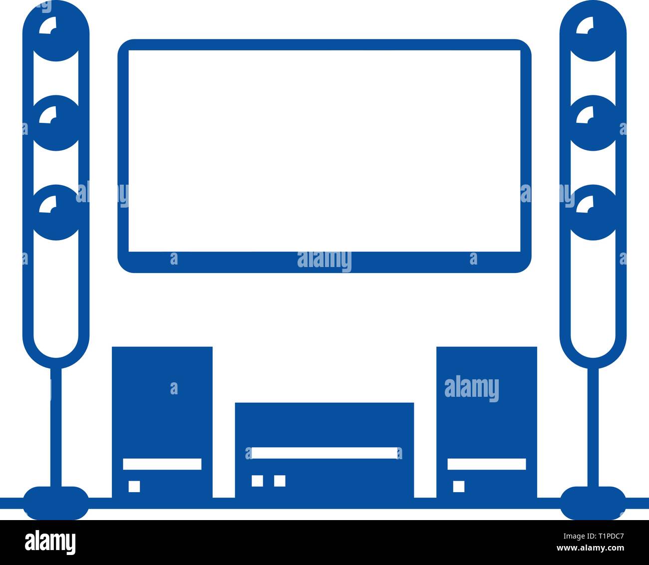 Cinema room,home theater line icon concept. Cinema room,home theater ...