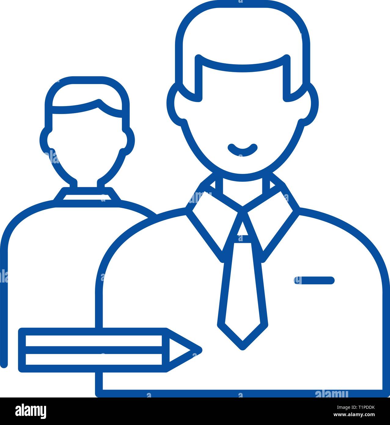 Classroom line icon concept. Classroom flat vector symbol, sign ...