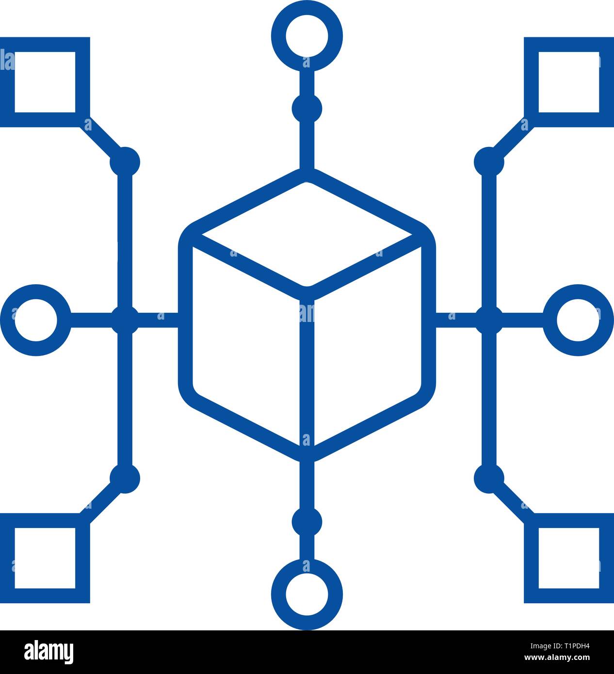 Cluster diagram line icon concept. Cluster diagram flat vector symbol ... Cluster diagram line icon concept. Cluster diagram flat vector symbol ...