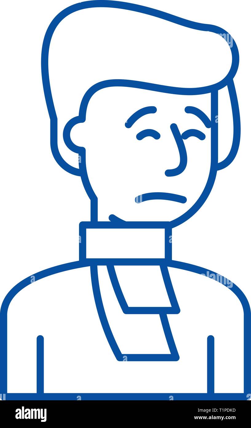 Cold line icon concept. Cold flat vector symbol, sign, outline ...