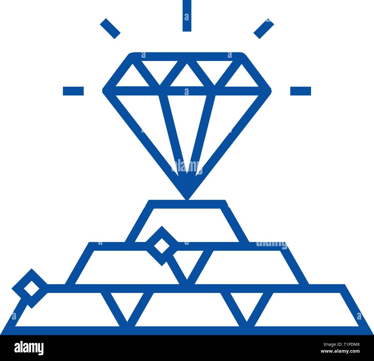 Commodities concept line icon concept. Commodities concept flat vector symbol, sign, outline ...
