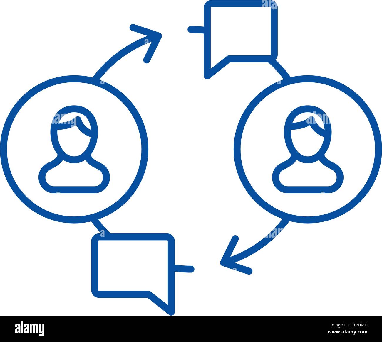 Community line icon concept. Community flat vector symbol, sign ...