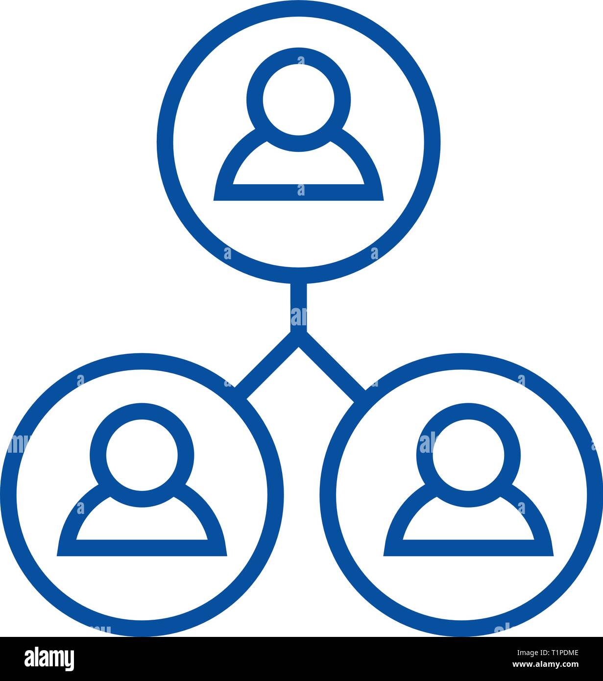 Community users line icon concept. Community users flat vector symbol ...