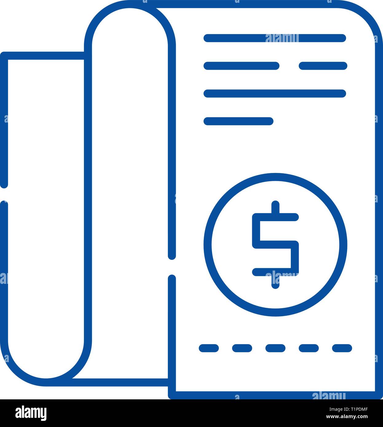 Company budget line icon concept. Company budget flat vector symbol ...