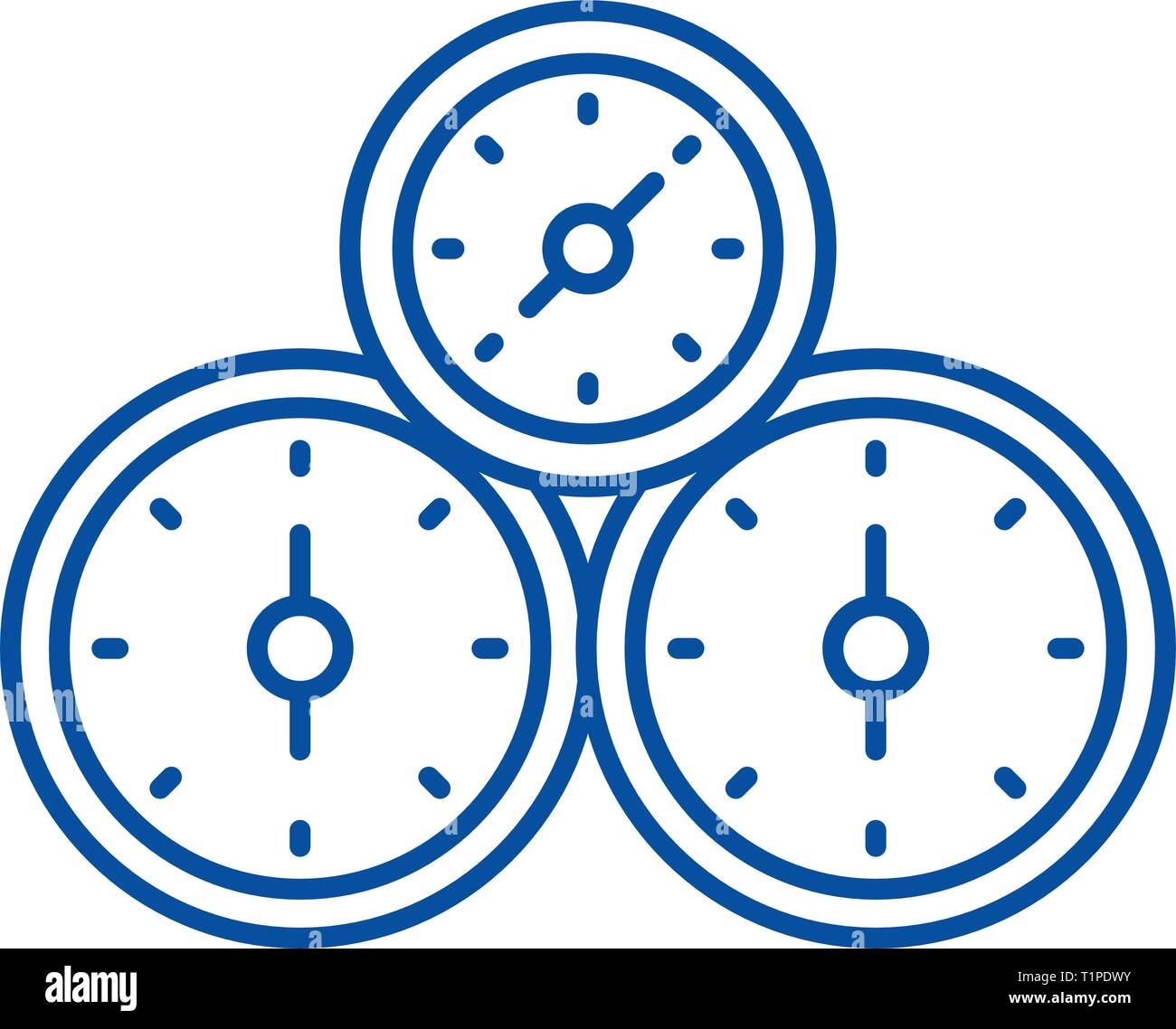 Control panel line icon concept. Control panel flat vector symbol, sign ...