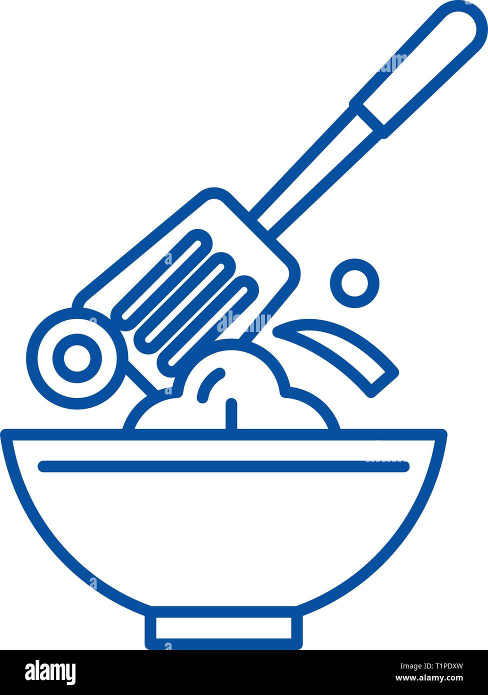 Cooking line icon concept. Cooking flat vector symbol, sign, outline ...