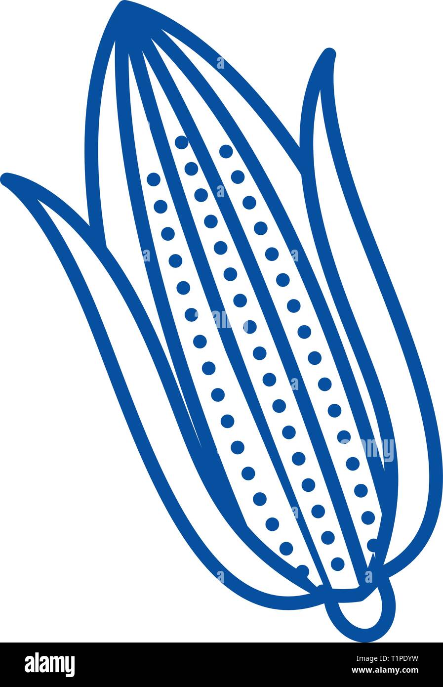 Corn line icon concept. Corn flat vector symbol, sign, outline ...