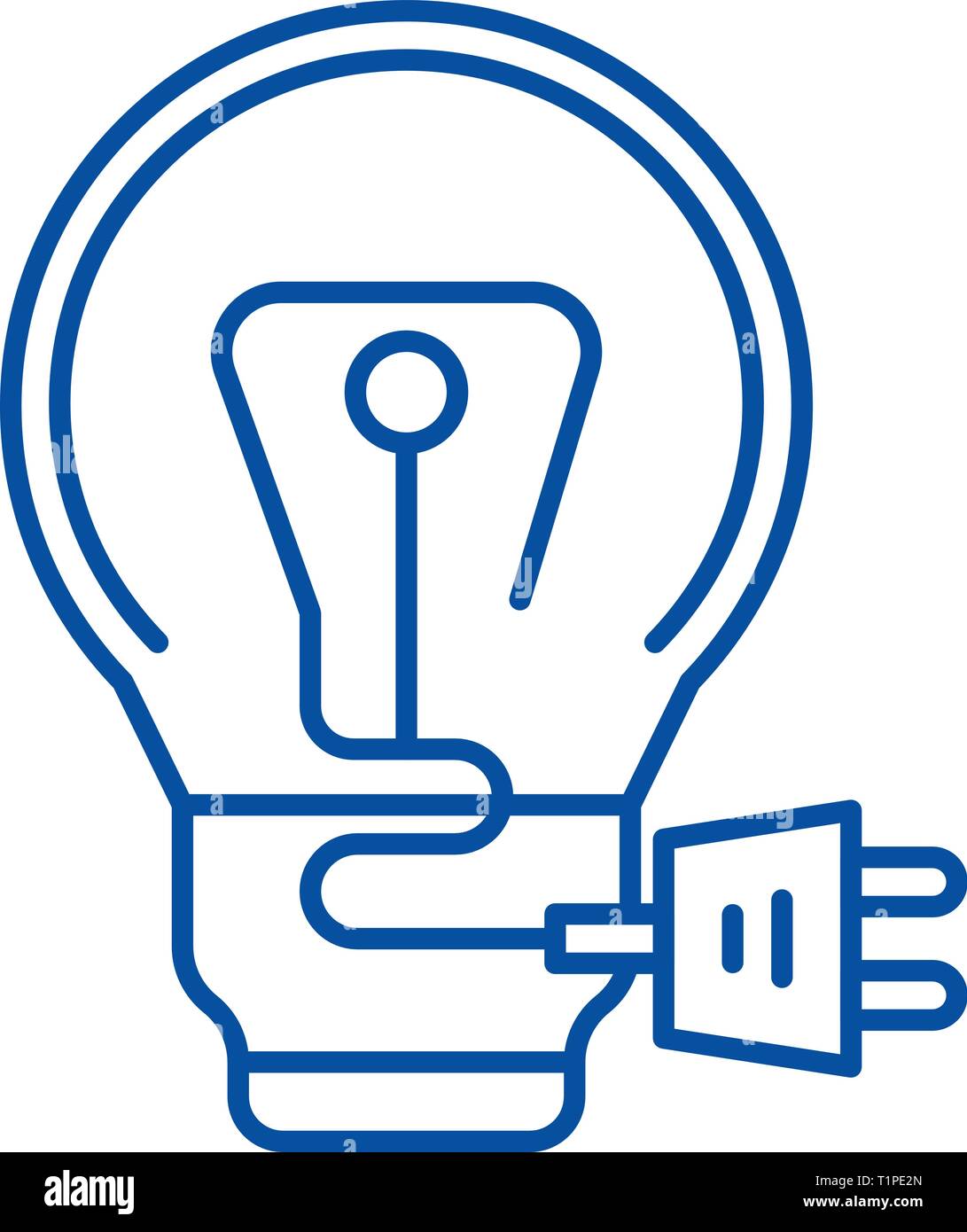 Creative charge line icon concept. Creative charge flat vector symbol ...