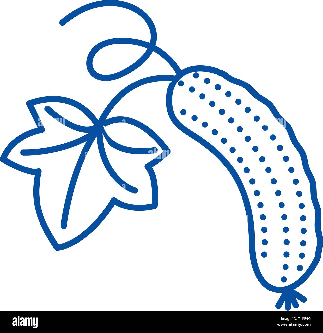 Cucumber line icon concept. Cucumber flat vector symbol, sign, outline ...
