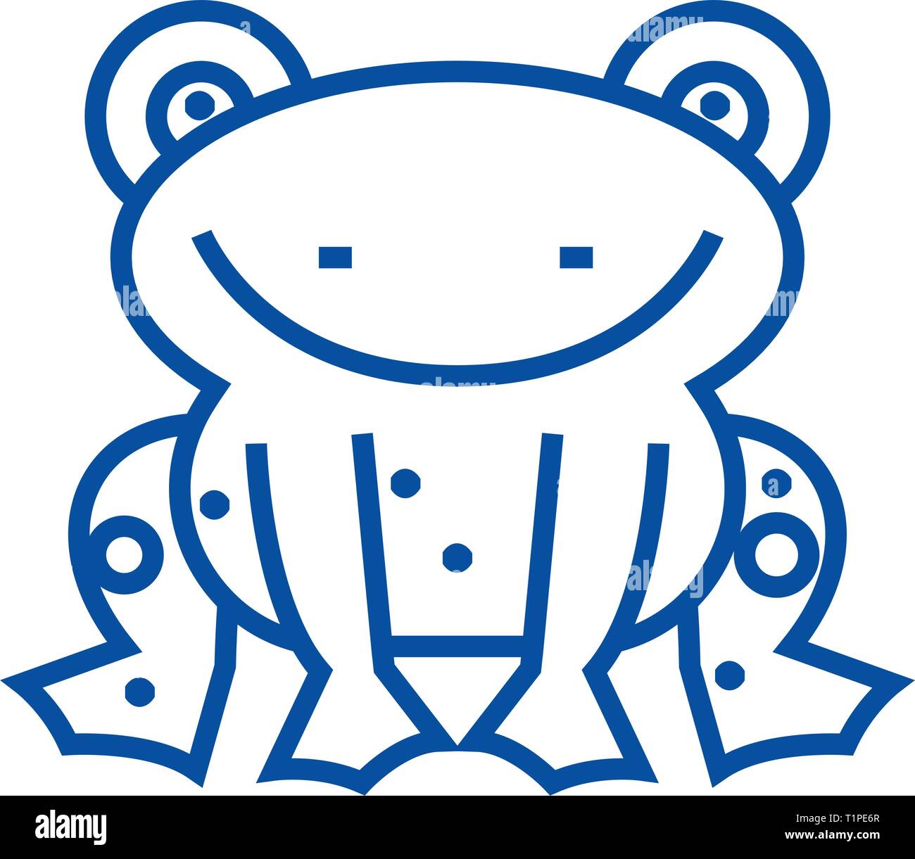 Cute fog line icon concept. Cute fog flat vector symbol, sign, outline ...