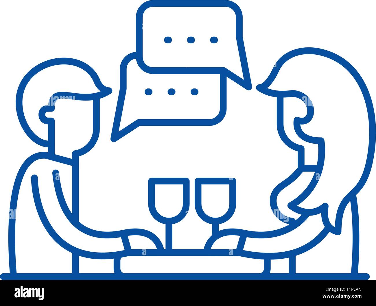 Date line icon concept. Date flat vector symbol, sign, outline ...