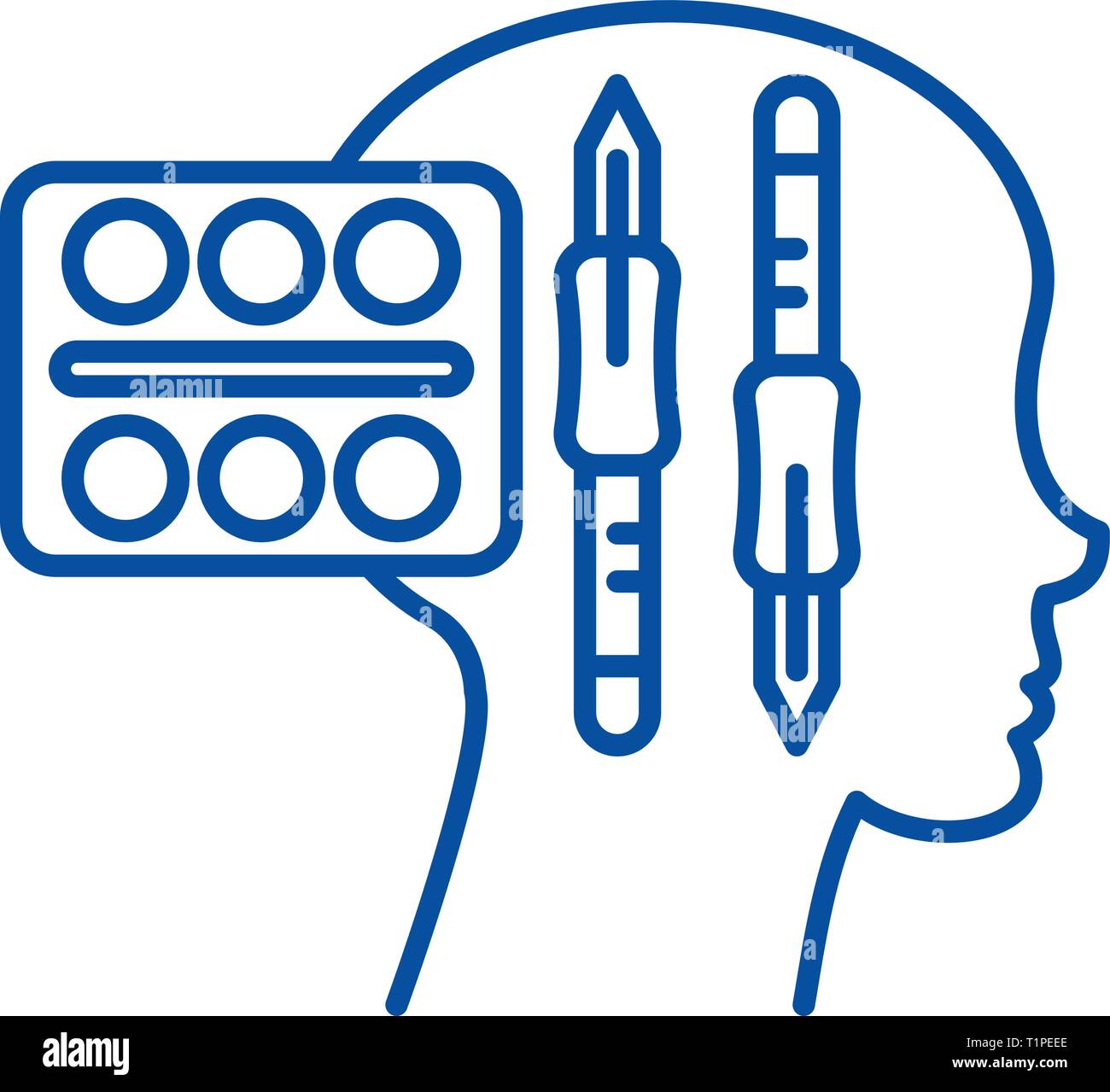 Design thinking line icon concept. Design thinking flat vector symbol ... Design thinking line icon concept. Design thinking flat vector symbol ...