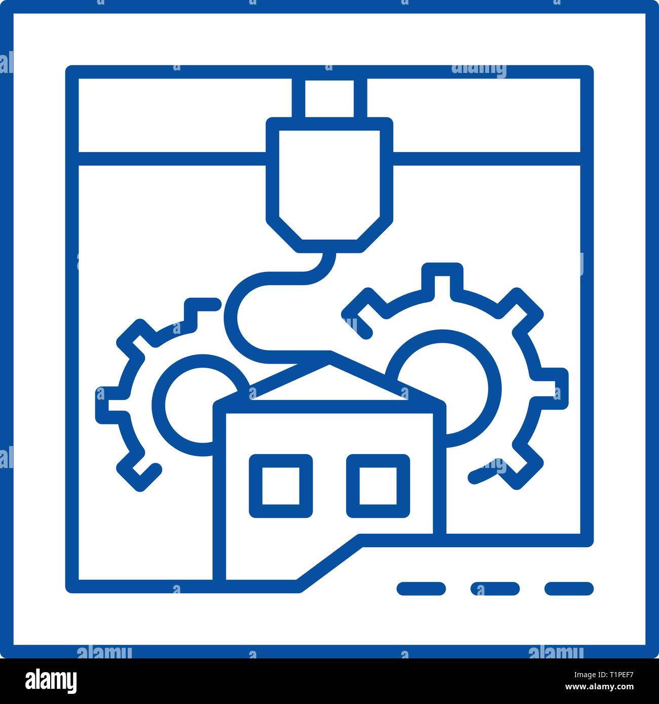 Development process line icon concept. Development process flat vector ...