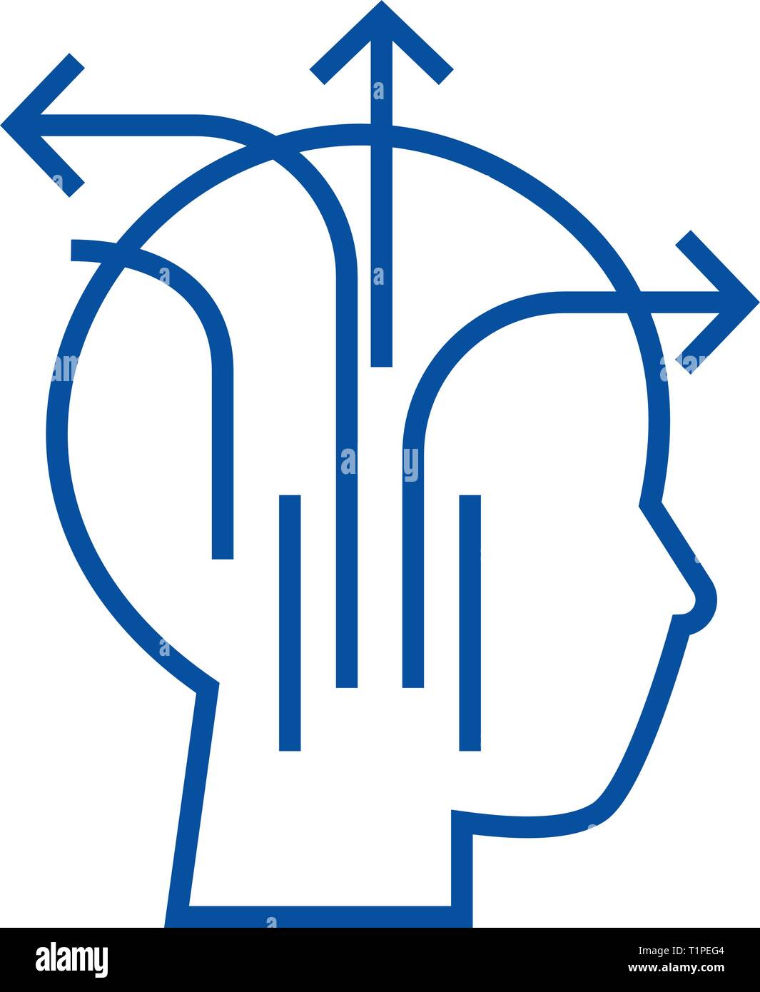 Different business thinking line icon concept. Different business ... Different business thinking line icon concept. Different business ...
