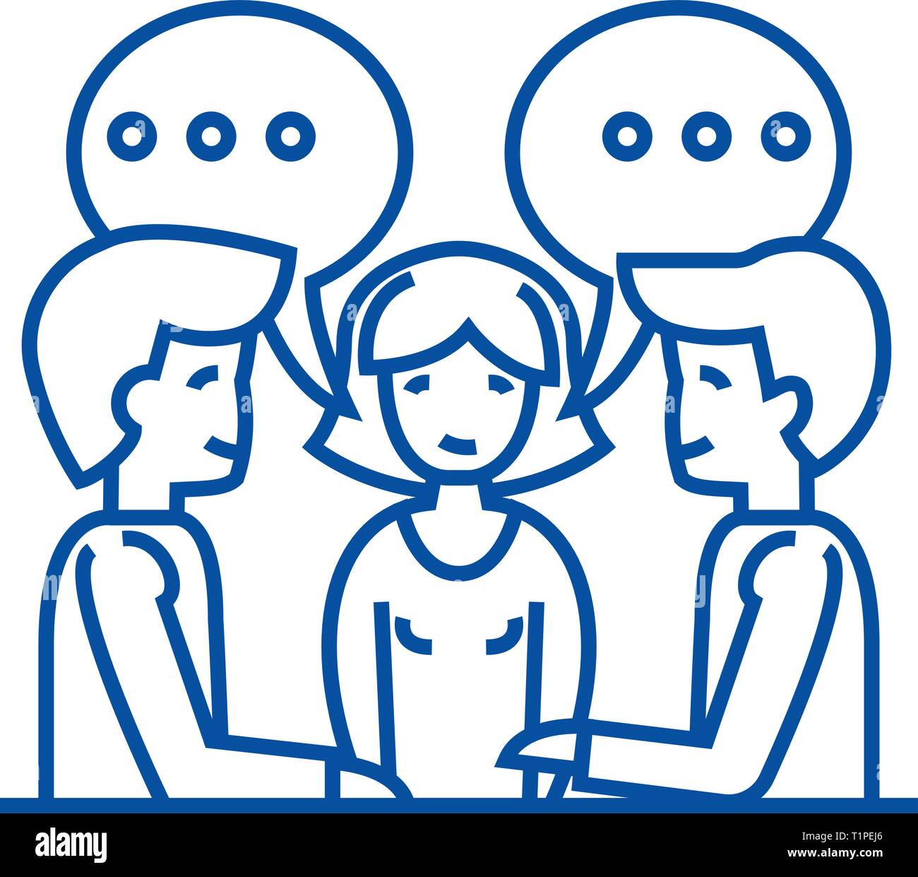 Discussion,negotiation,treaty line icon concept. Discussion,negotiation ...